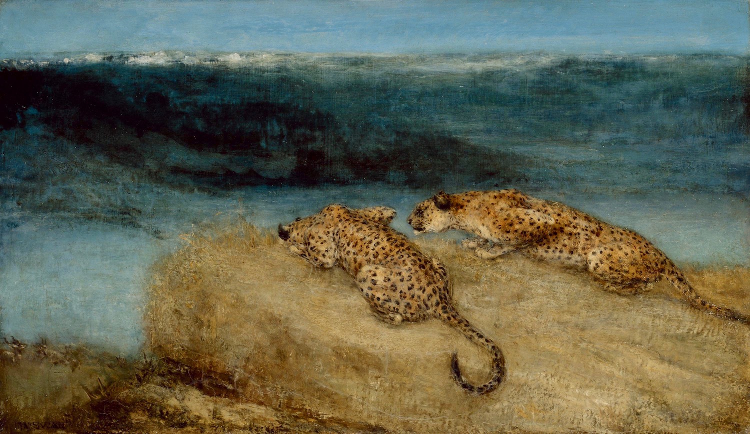 Swan African panthers {1892} NGV [PA] - Before Felton