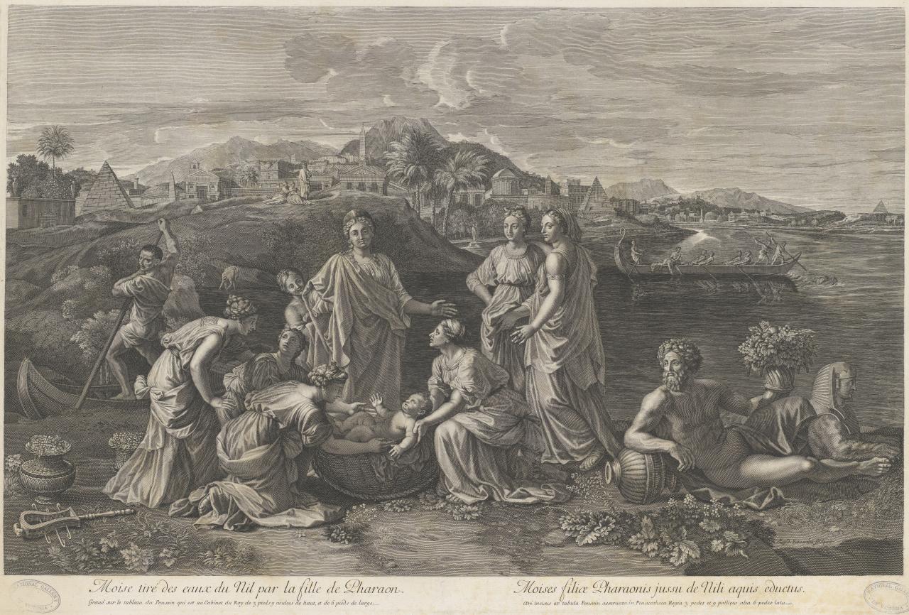 Rousselet after Poussin Finding of Moses {1879} NGV [PR] - Before Felton
