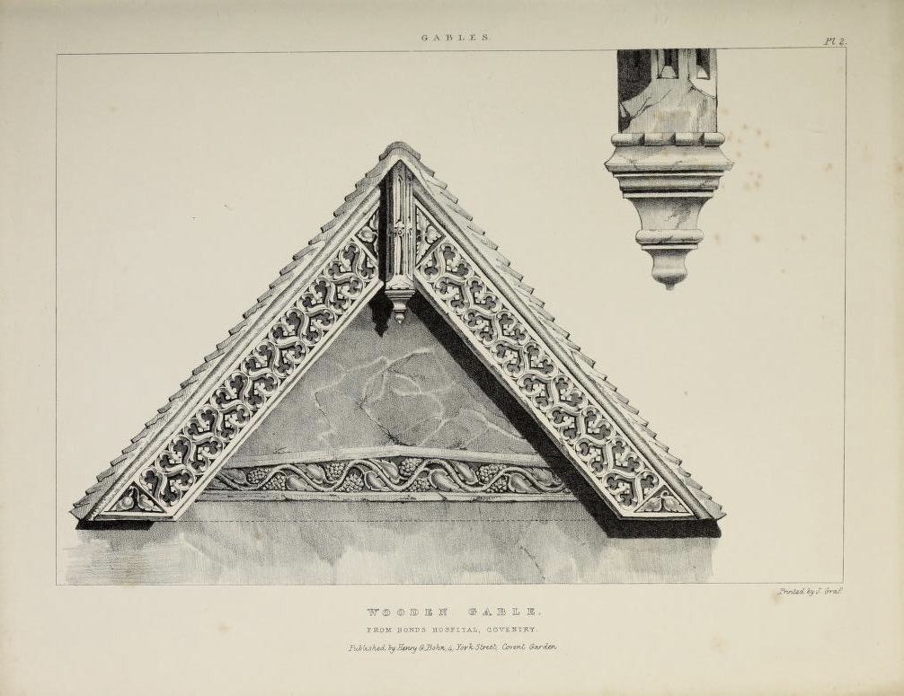 Pugin (A.C.) Ornamental Timber Gables 1839 {1857} SLV [IB] - Before Felton